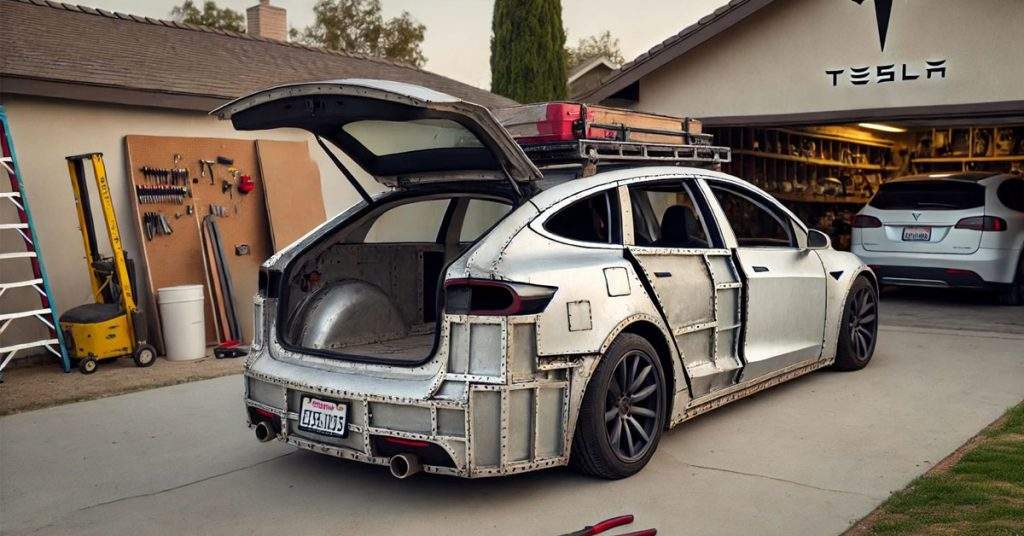 Un român și-a meșterit singur un Tesla Combi, că era nemulțumit de ...